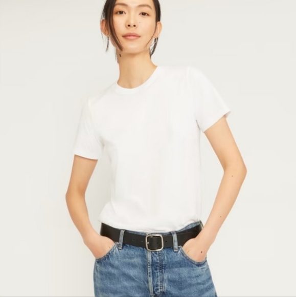 Everlane | Tops | Everlane The Air Crew Tee Size S White New | Poshmark